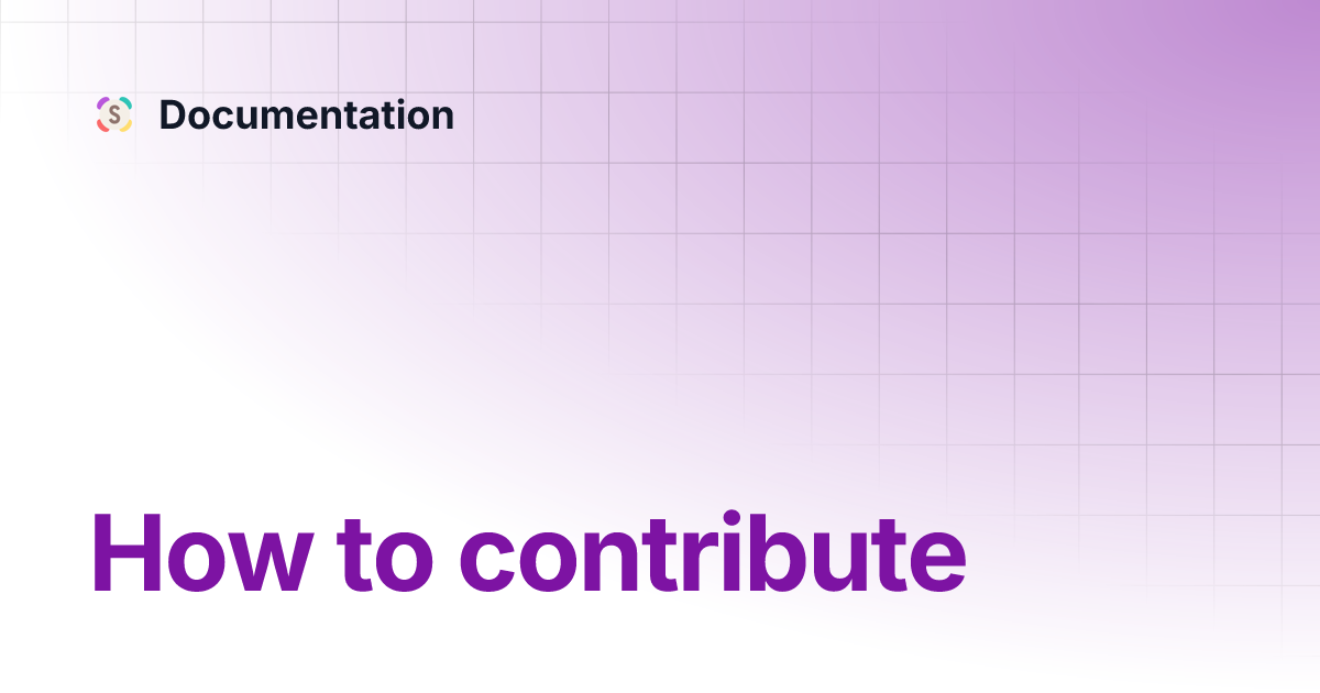 How to contribute | Documentation